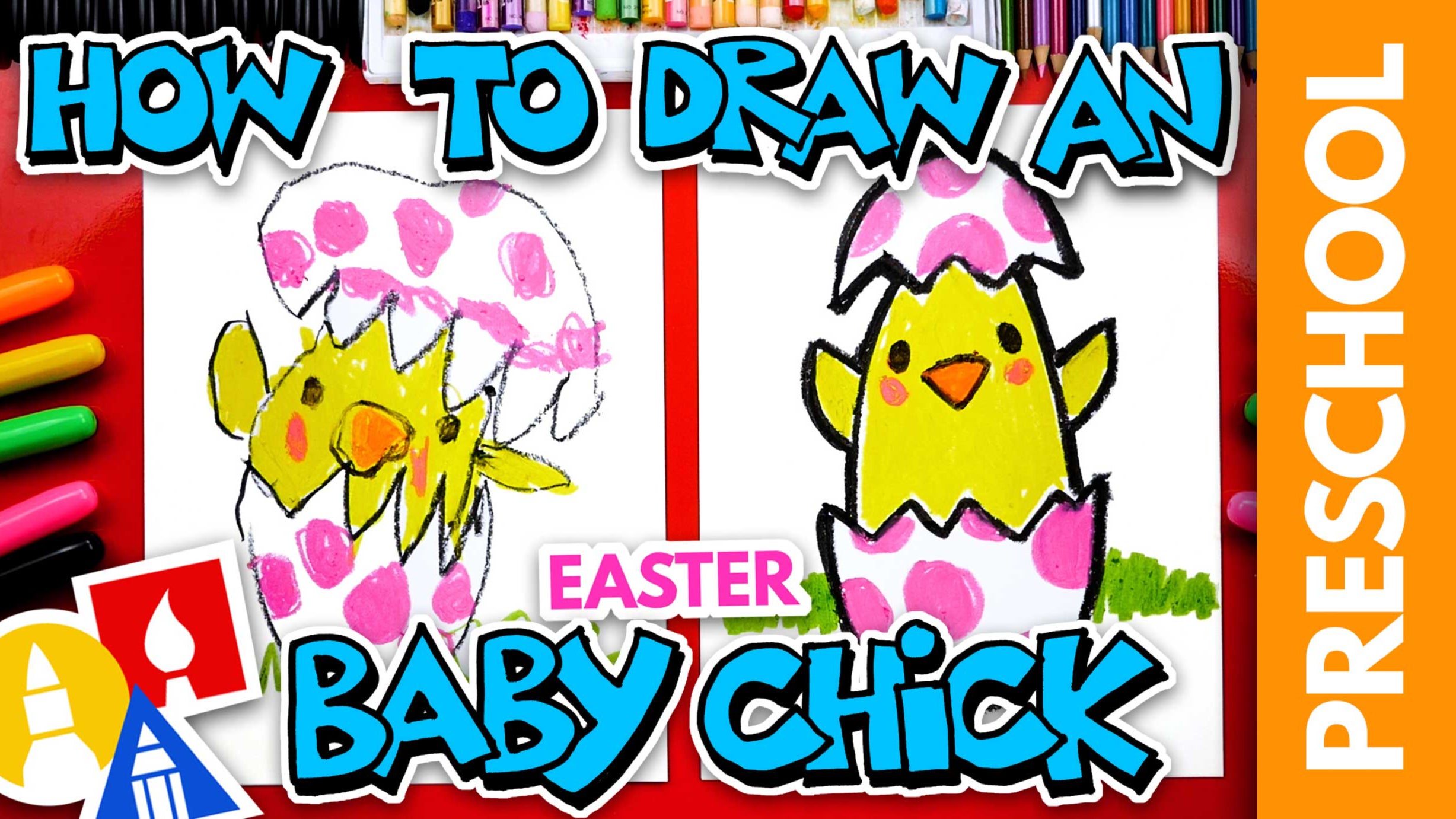How To Draw An Easter Baby Chicken | Art For Kids Hub