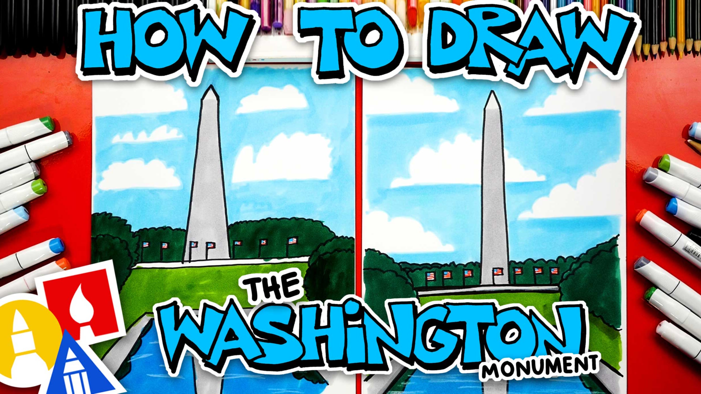 How To Draw The Washington Monument | Art For Kids Hub