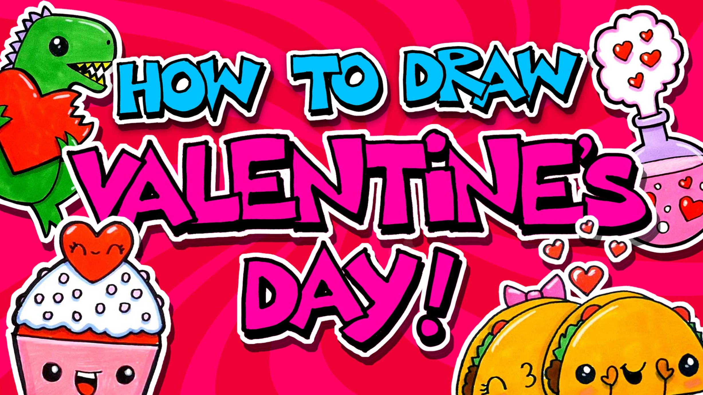 How To Draw Valentine's Day - 5 Art Lessons | Art For Kids Hub