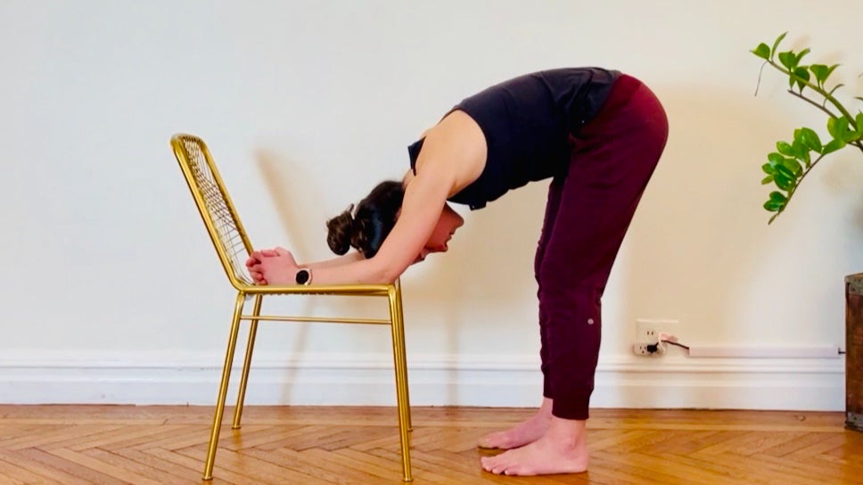 Lower back stretches at work