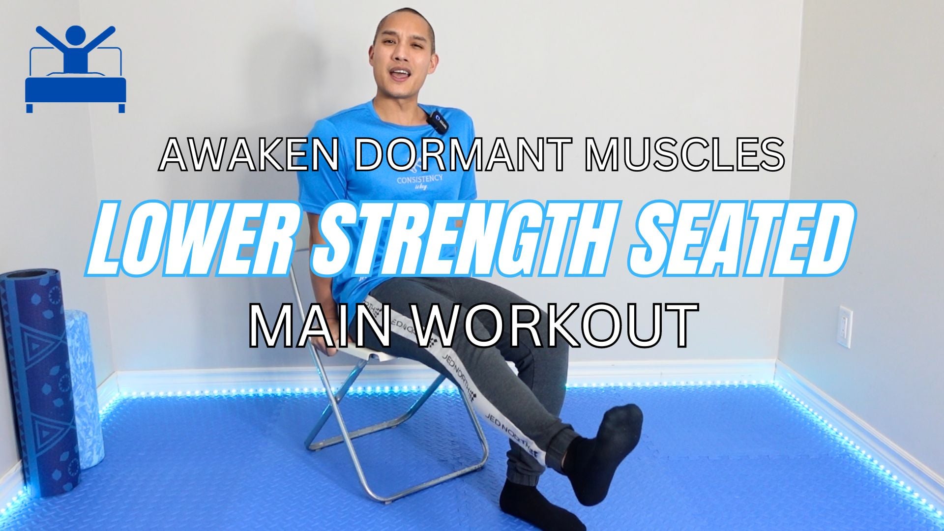 Seated Low Body Strength Chair Workout | Justin Agustin Workouts