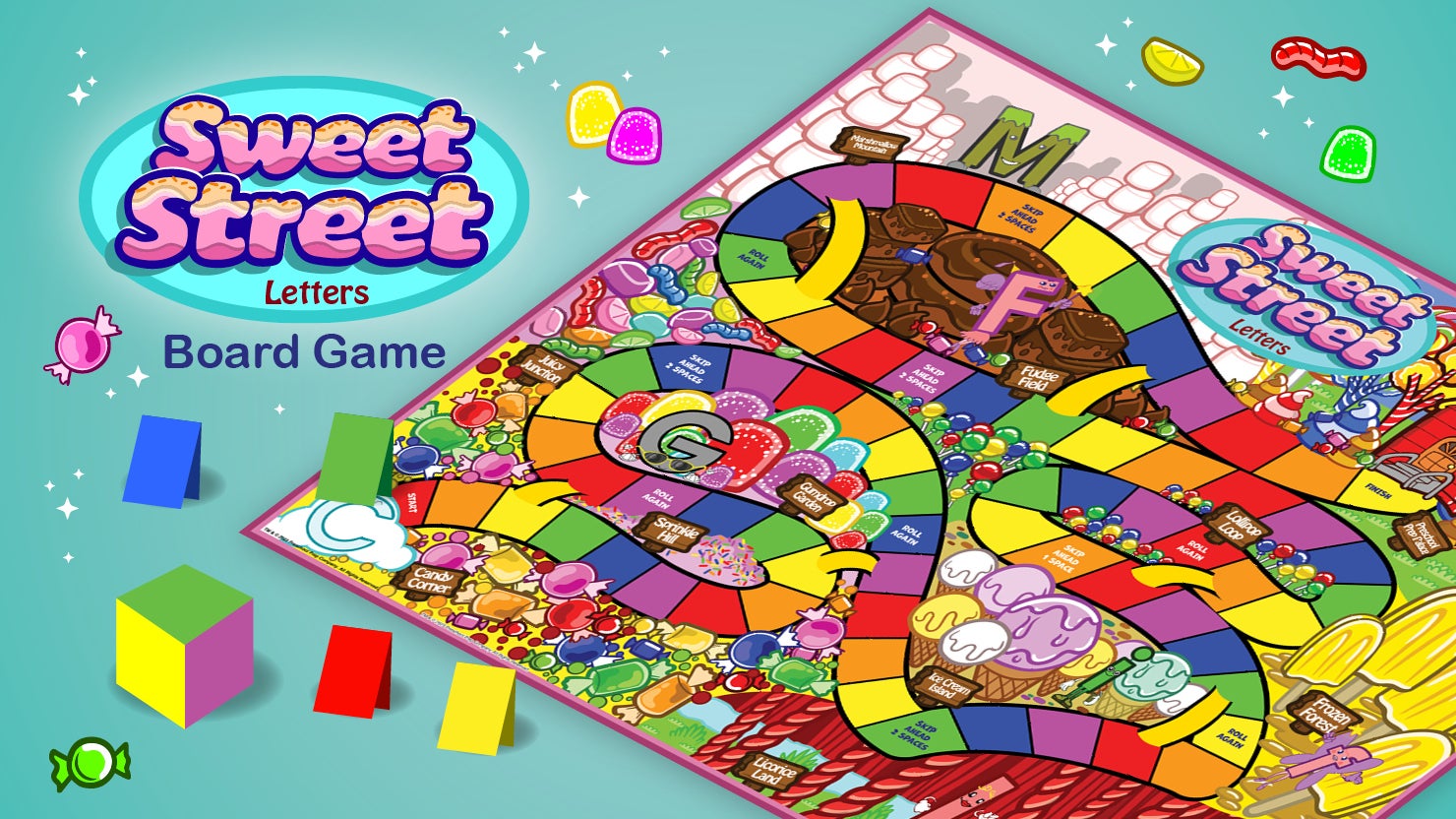 Kids Club | Sweet Street Board Game - Meet the Letters Edition