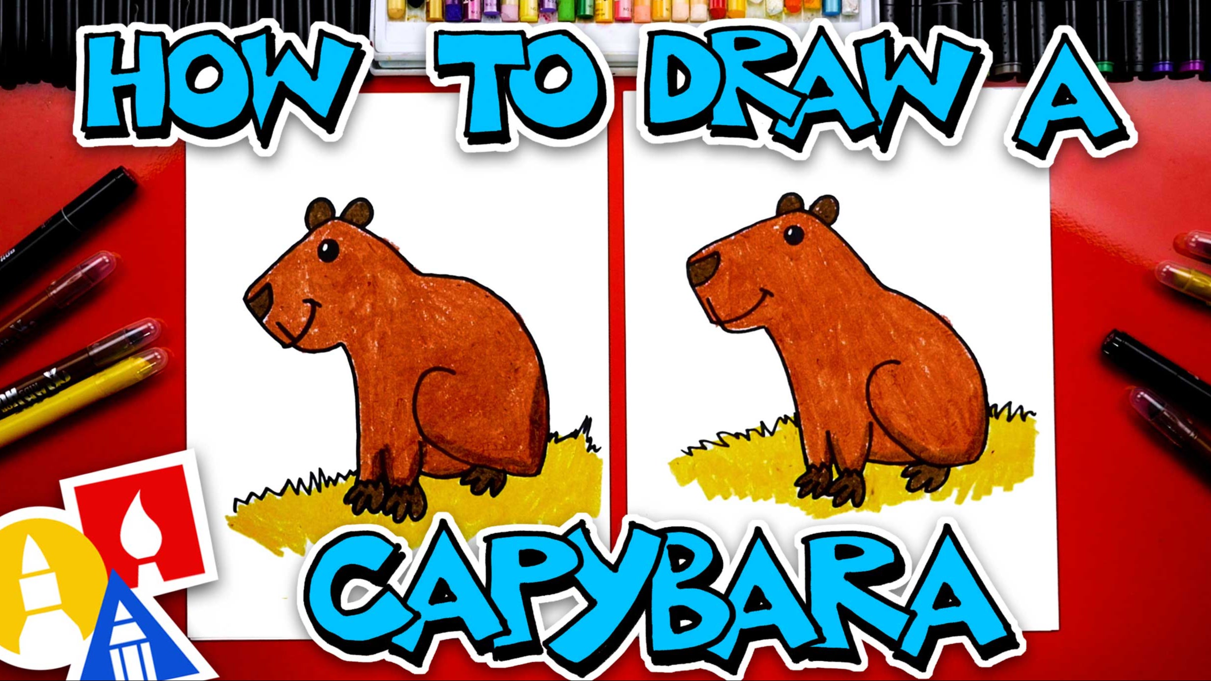 How To Draw A Capybara | Art For Kids Hub