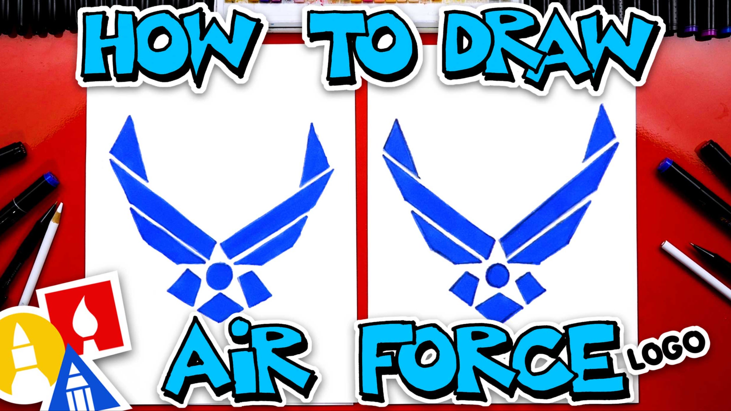 How To Draw The Air Force Logo | Art For Kids Hub