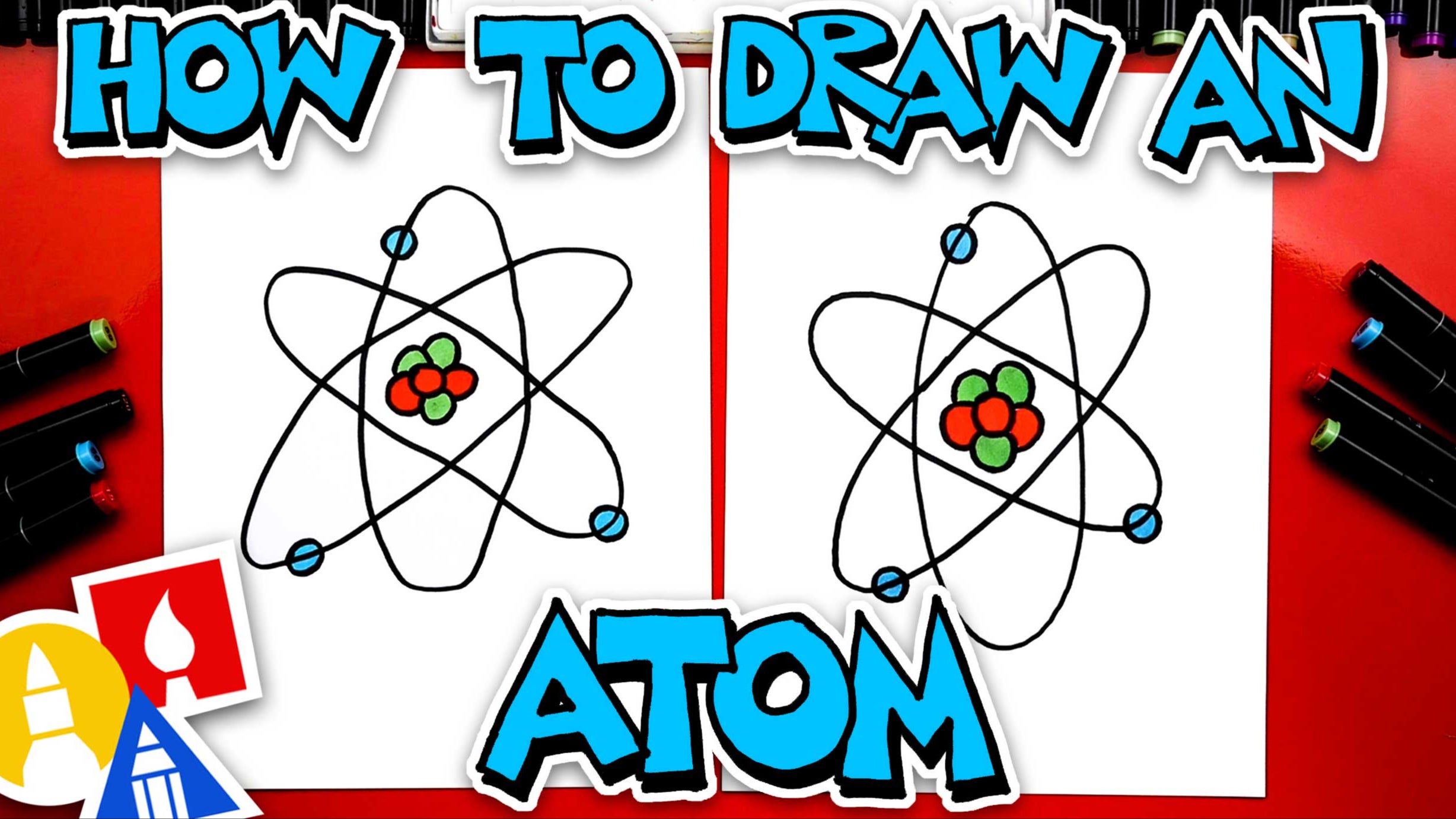 How To Draw An Atom | Art For Kids Hub