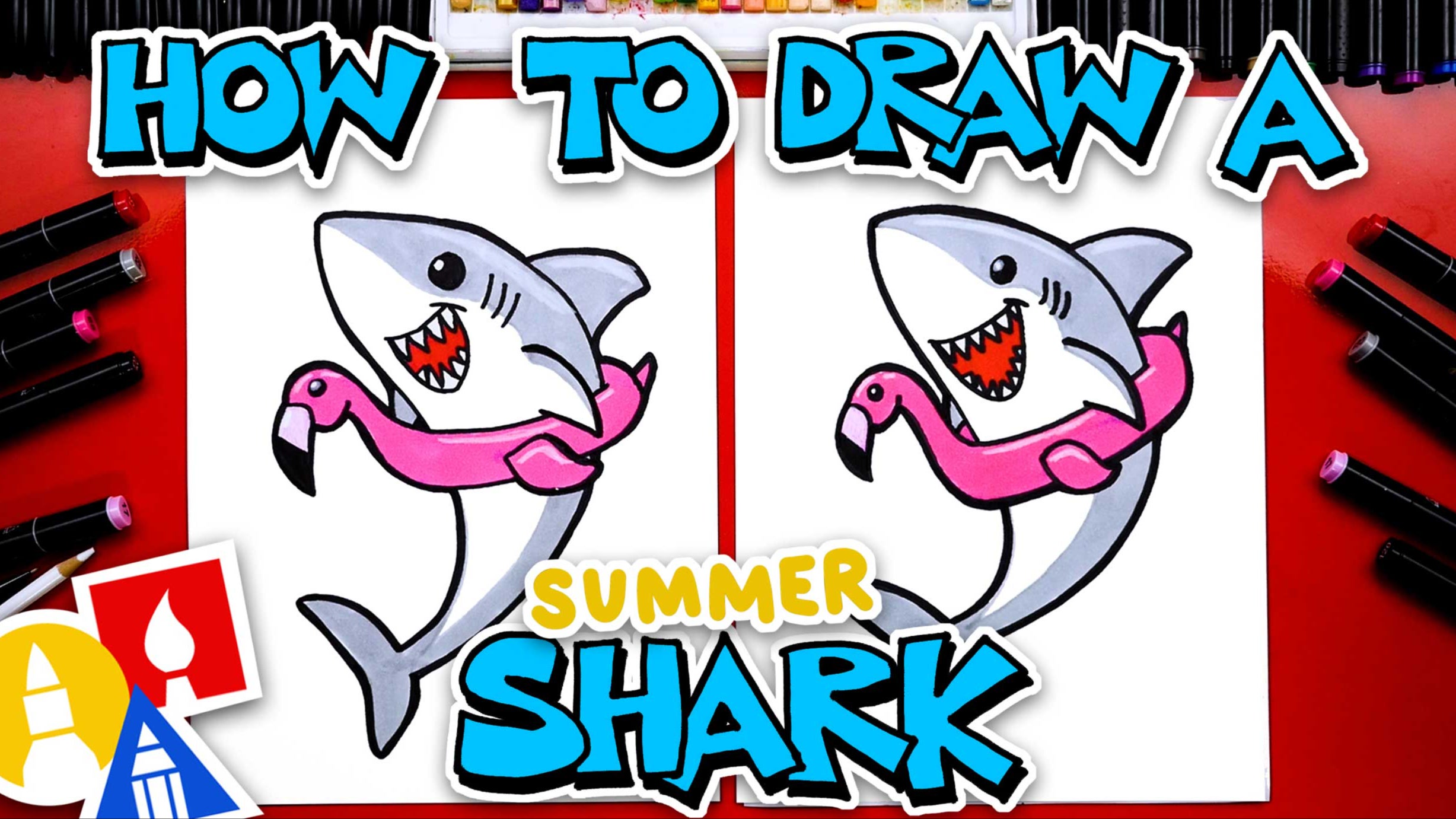 Shark Drawing For Kids Step By Step