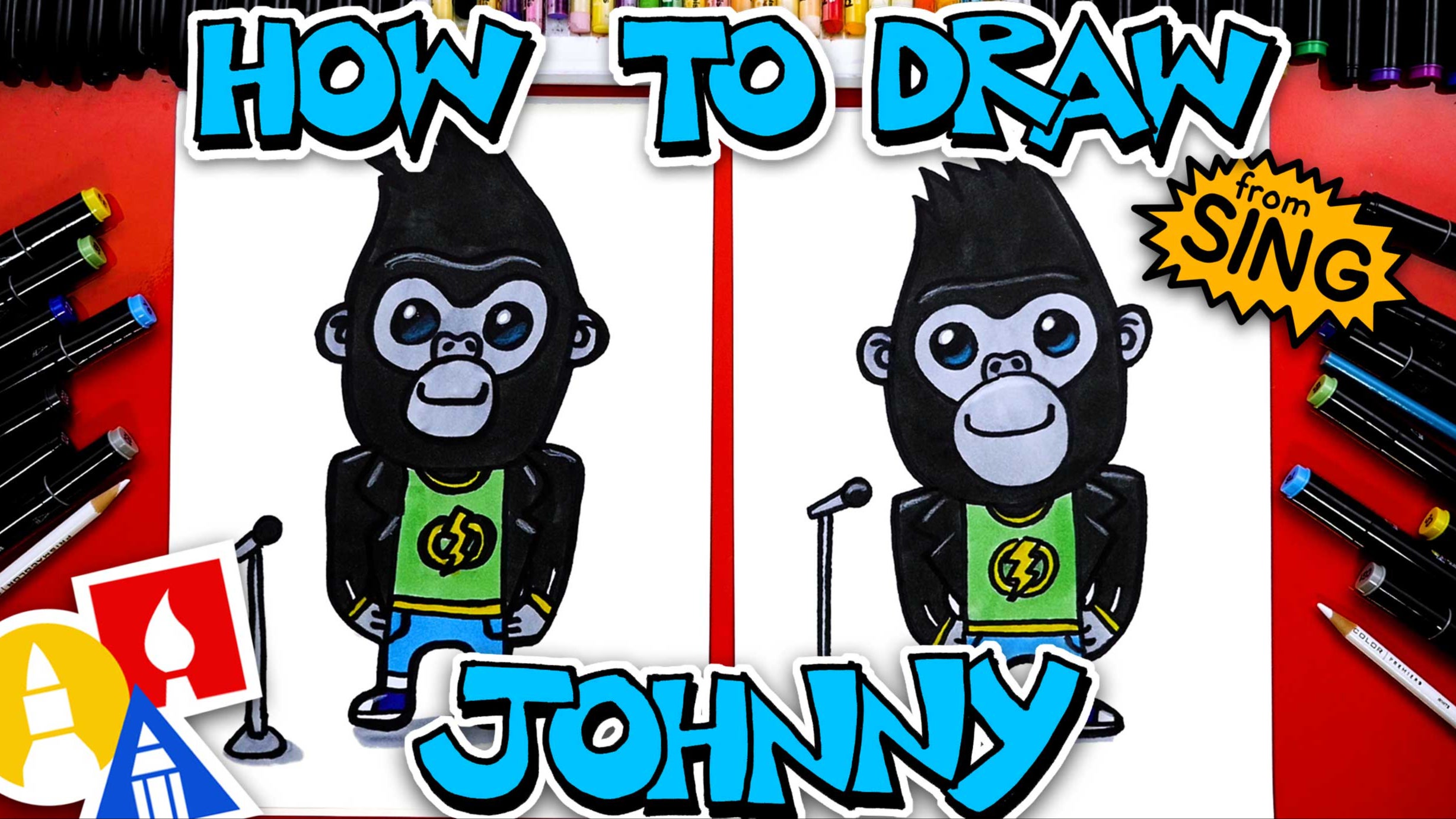 How To Draw Johnny From Sing | Art For Kids Hub