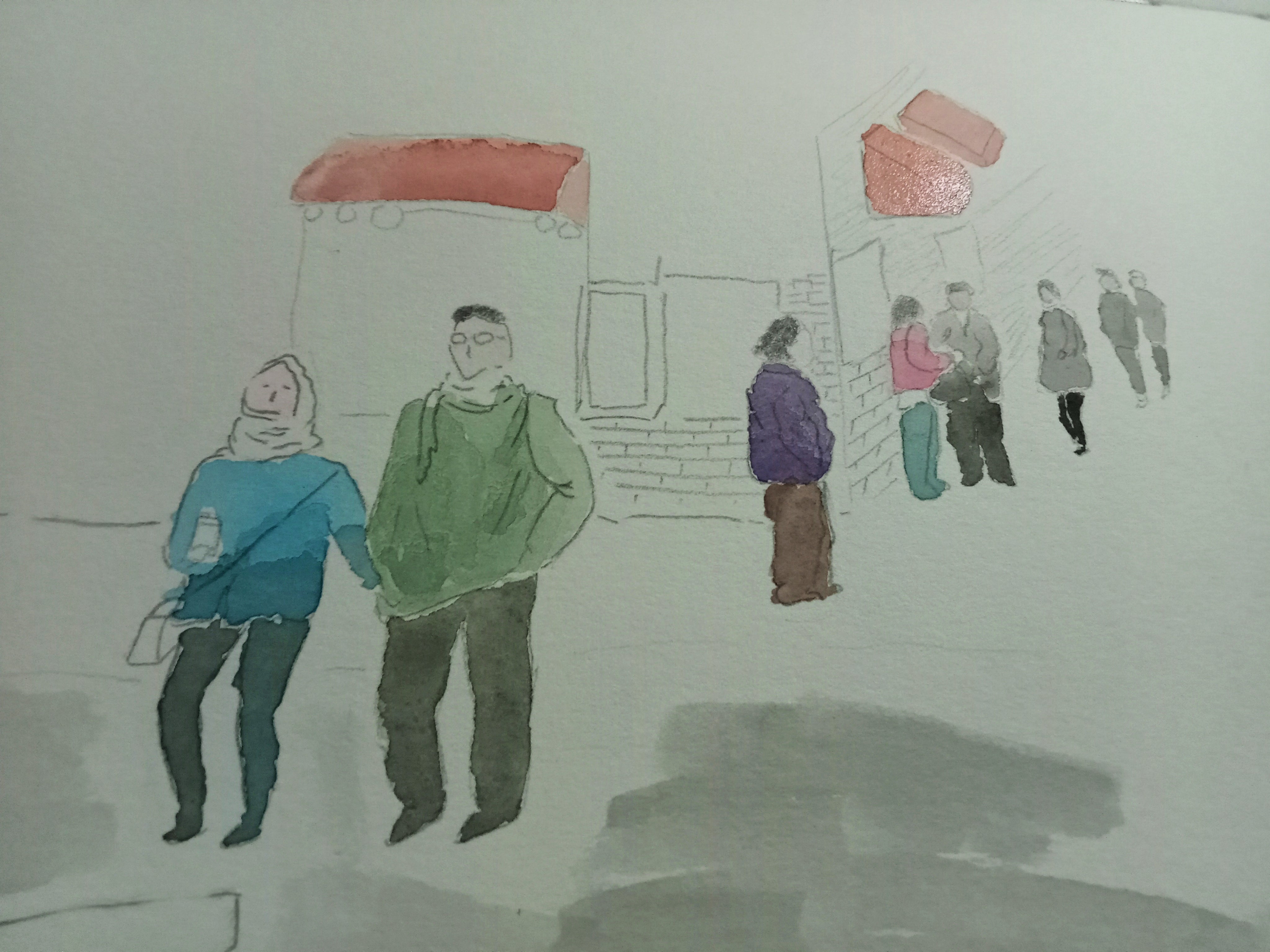 People and Urban Sketching in Different Scenarios