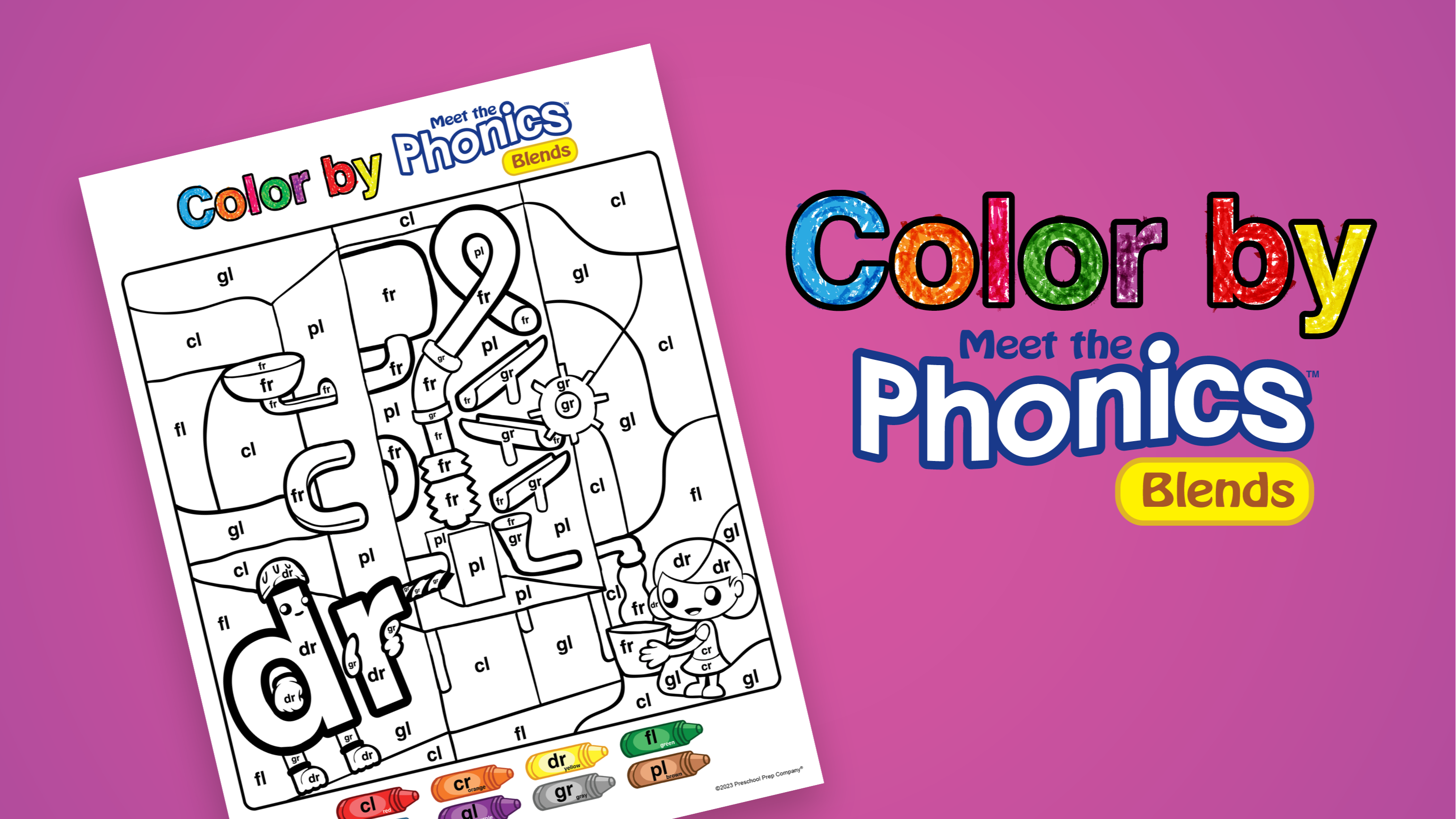 Kids Club | Color By Blends "dr"