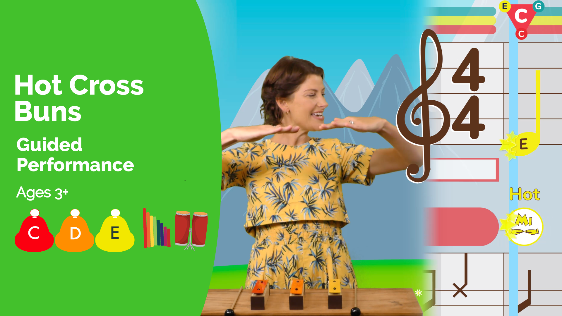 Hot Cross Buns (Guided Performance w/ Ms. Sam) | Prodigies Music