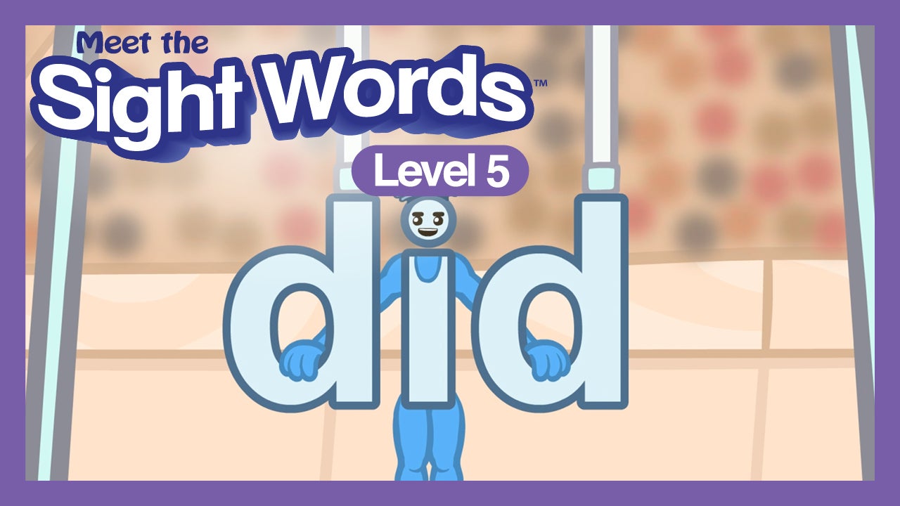 Kids Club | Meet the Sight Words Level 5 "did"