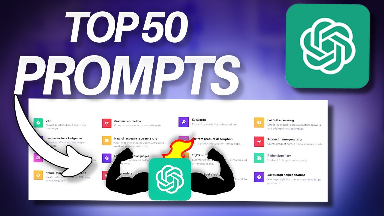Top 50 Prompts For ChatGPT (Including PDF Download)
