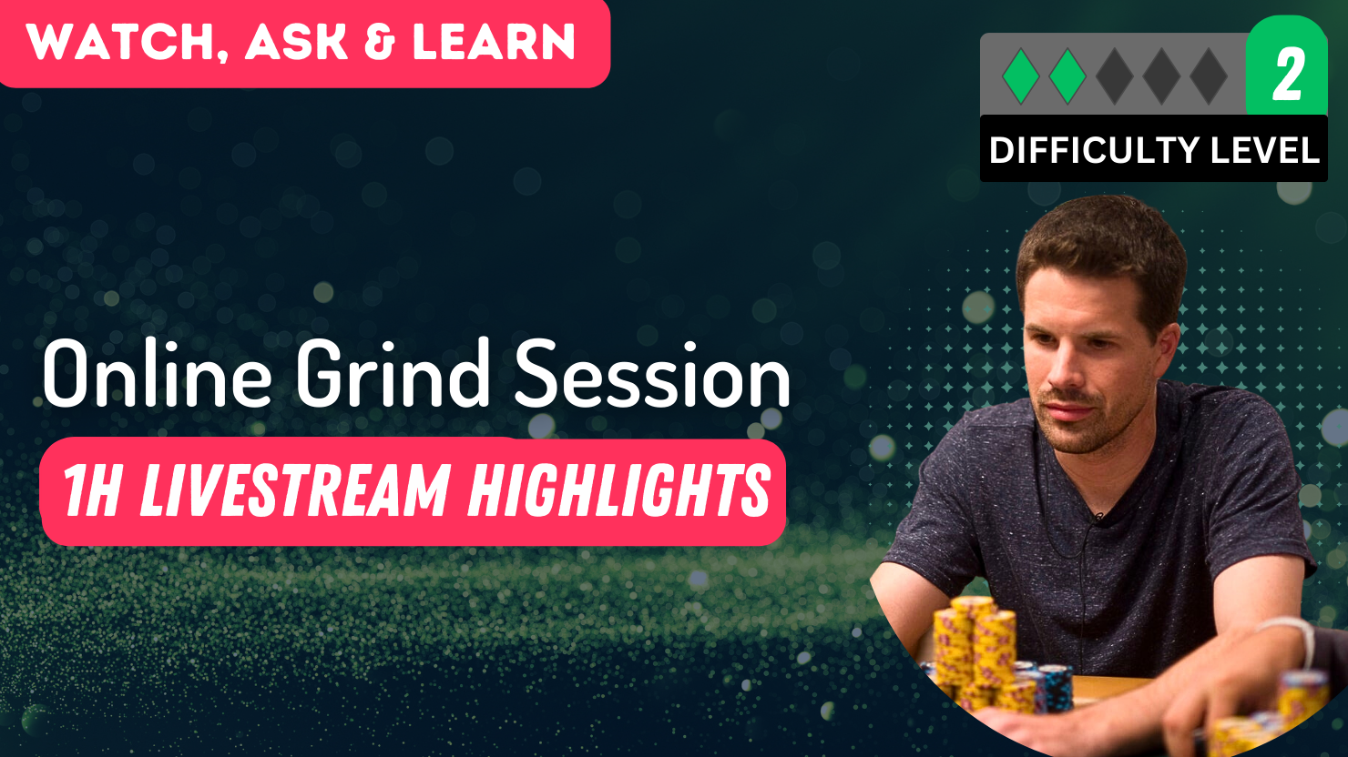 1h Livestream Online Grind Session Acr $55-$630 Buy In Mtts