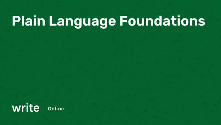 Write Online | Plain English courses | Plain language online | Write