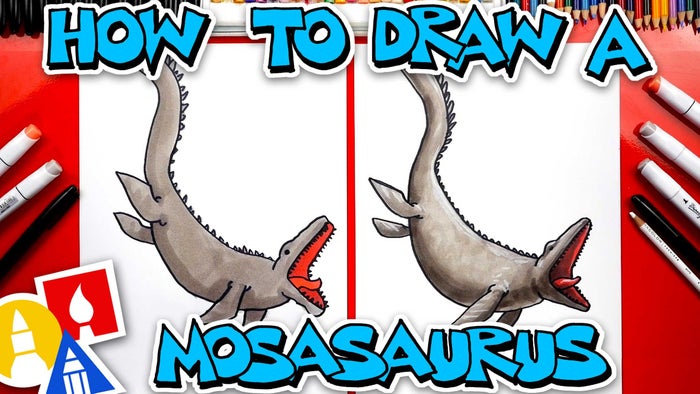 mosasaurus drawing