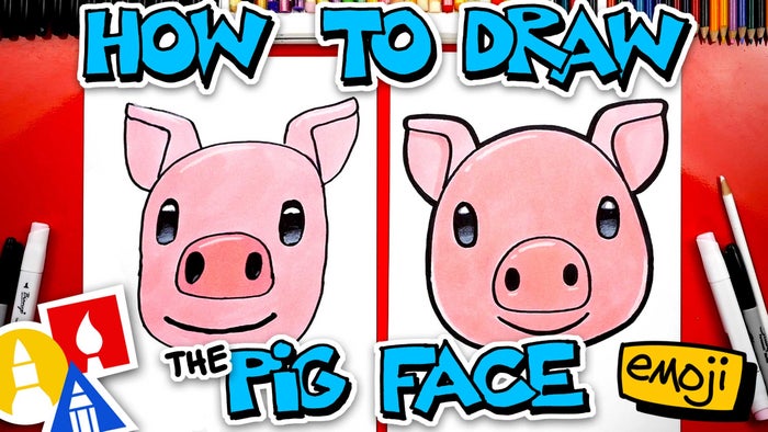 piglet drawing face