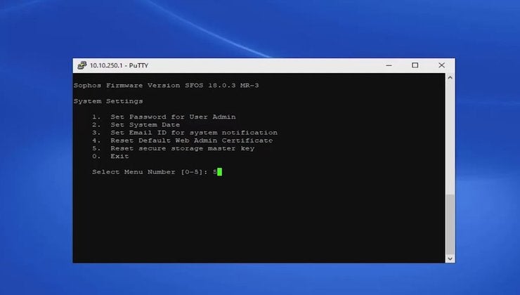 Sophos: How to Reset the Master Key on a Sophos XG Firewall