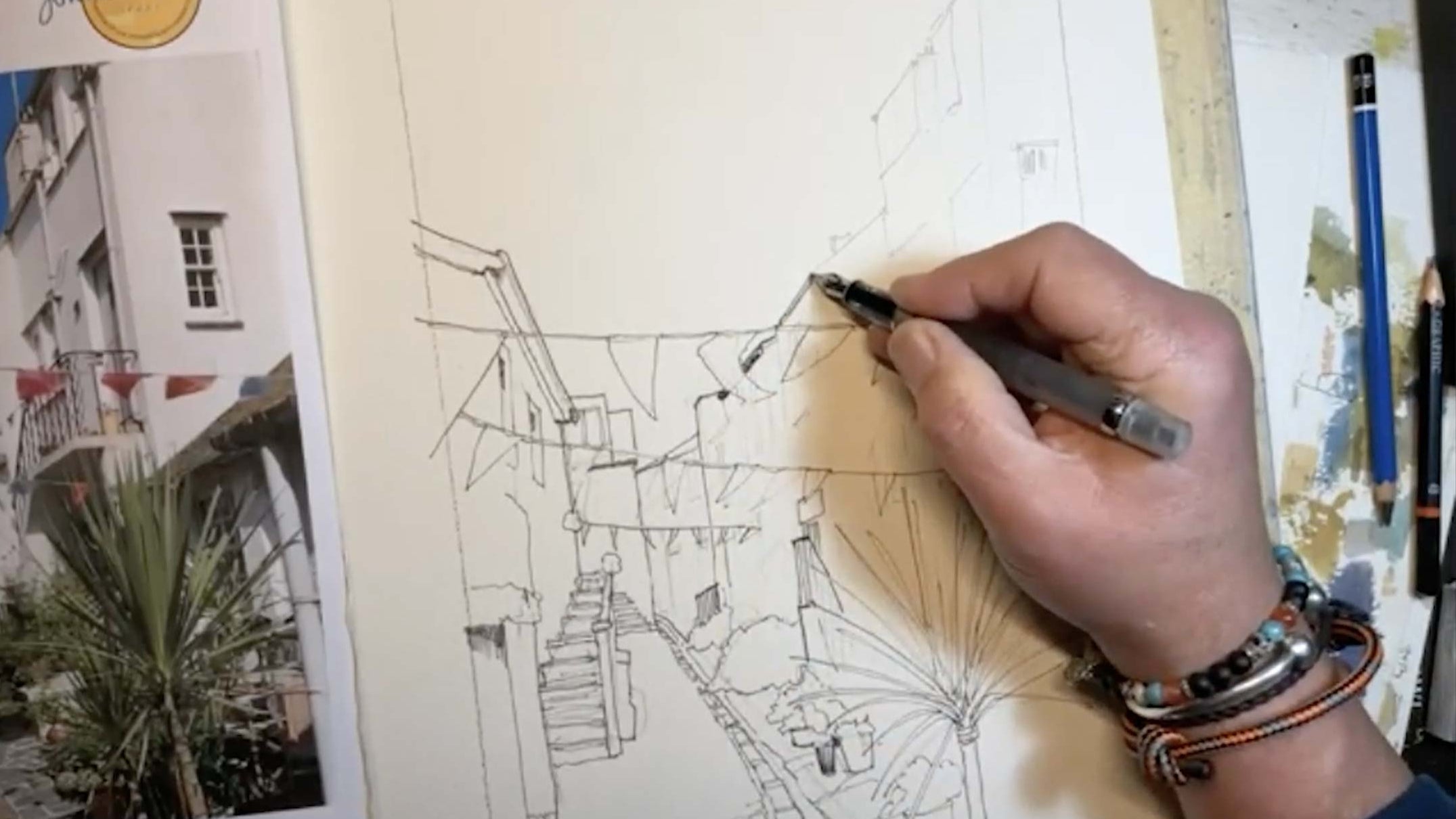 Sunlight and Shadow in Line Drawing