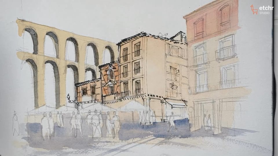 Historic Sketching with Ink and Watercolour