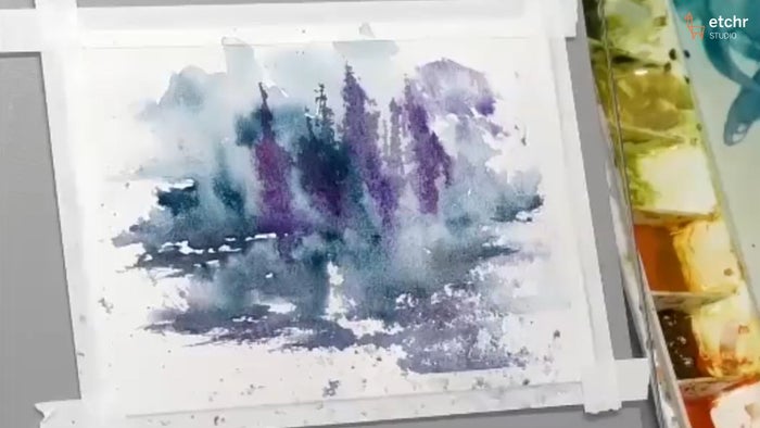Spontaneous Landscapes in Watercolour