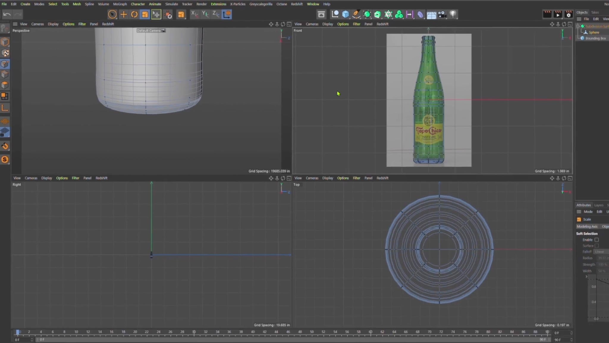 How to Create Thickness With Extrude | 3D Modelling in C4D