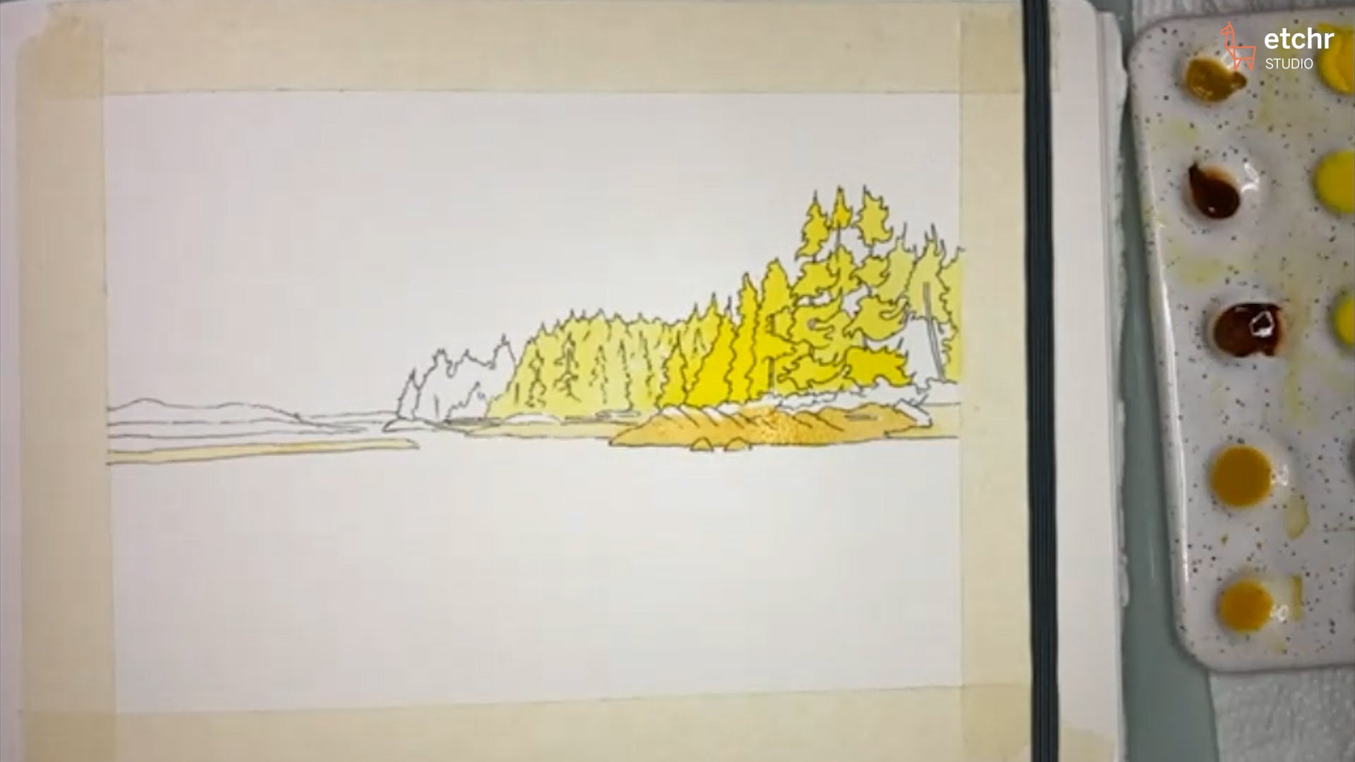 Water in Motion with Watercolours