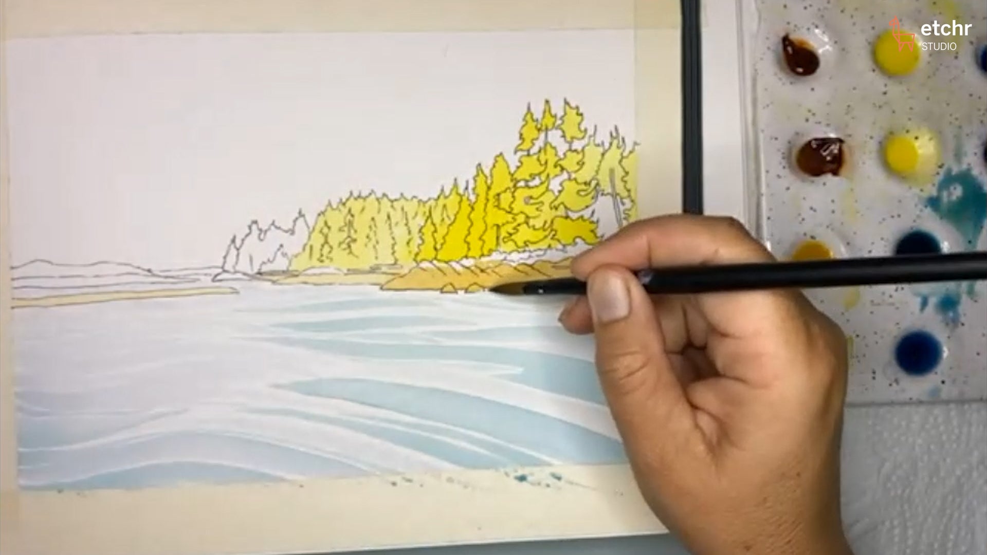 Water in Motion with Watercolours
