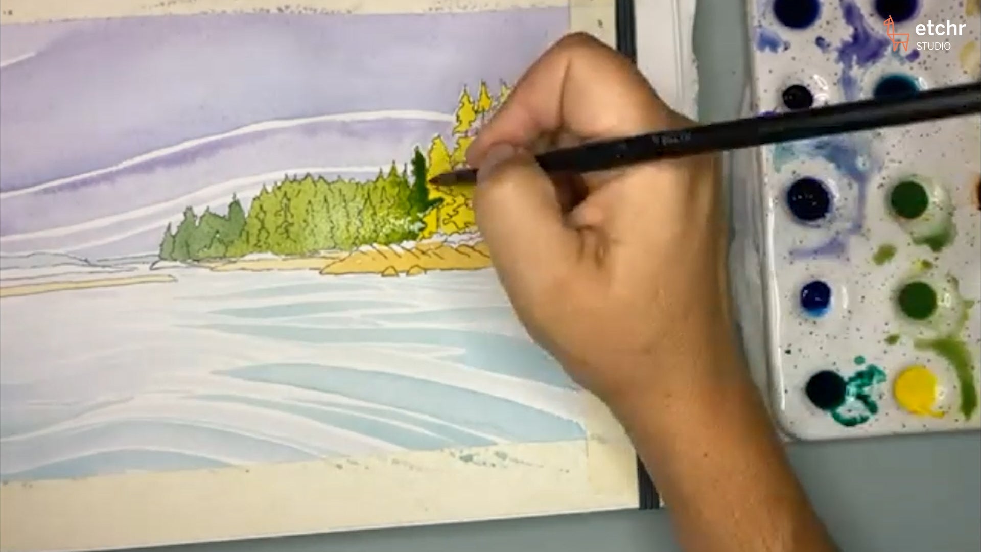 Water in Motion with Watercolours