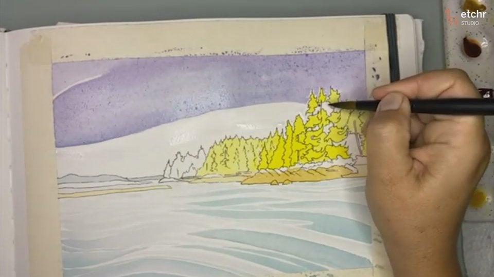 Water in Motion with Watercolours