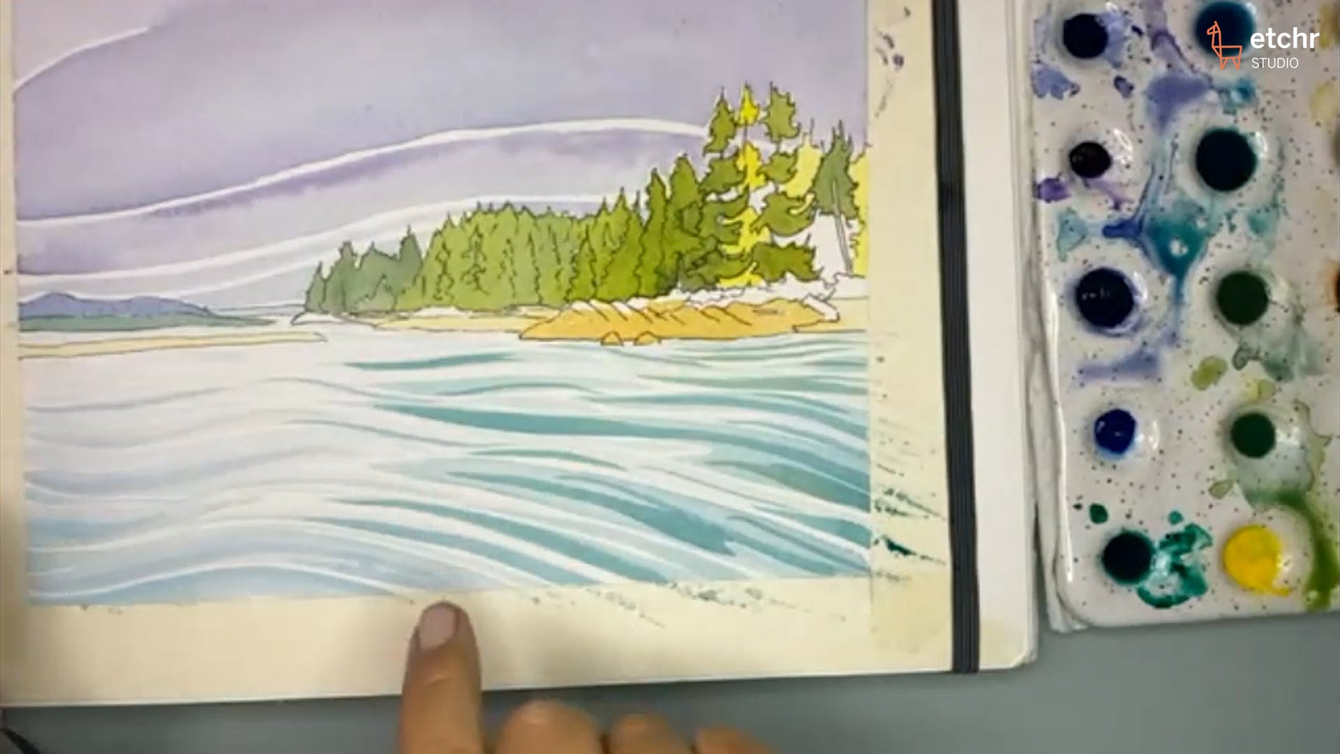 Water in Motion with Watercolours