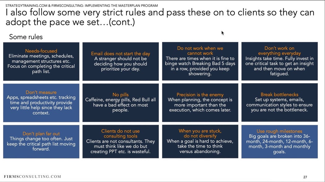 Implementing The MasterPlan Program | StrategyTraining.com