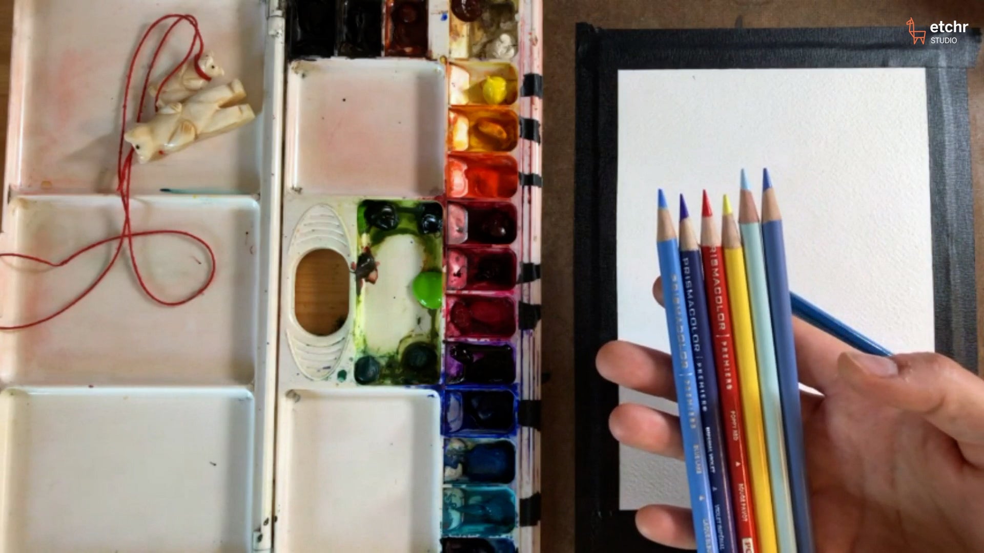 Enhanced Floral Watercolours in Vibrant Mixed Media Techniq