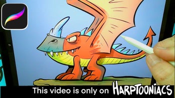 how to draw a dragon on procreate