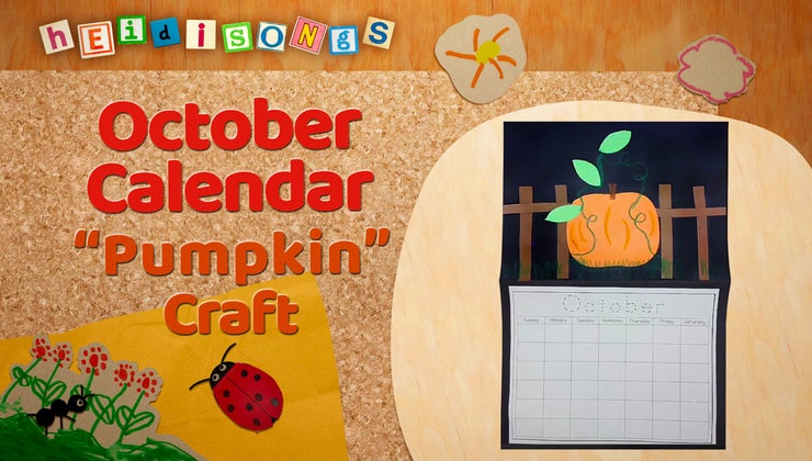 HeidiSongs | October Calendar Craft - Crafts with Miss Kim