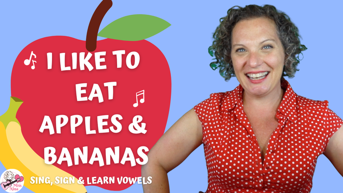 I Like To Eat Apples & Bananas | Sing, Sign & Learn Long Vowel Sounds ...
