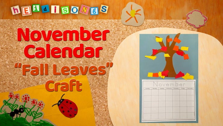 HeidiSongs | November Calendar Craft - Crafts with Miss Kim