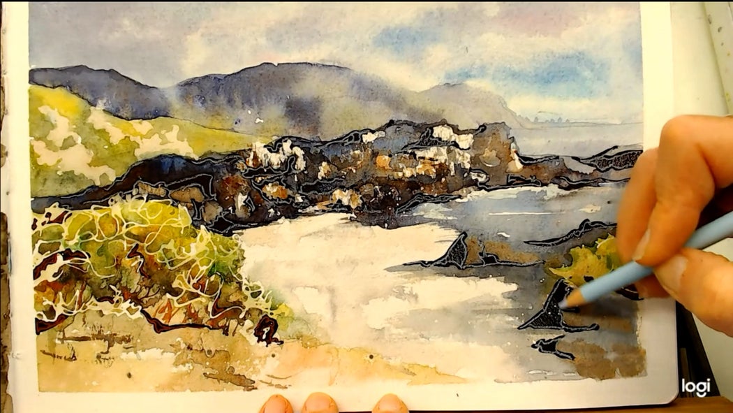 Edgy Mixed Media High Contrast Landscapes