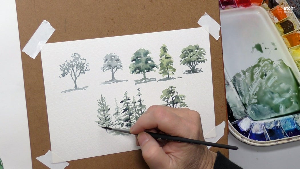 Painting Nature: Exploring Shapes and Values in Watercolour