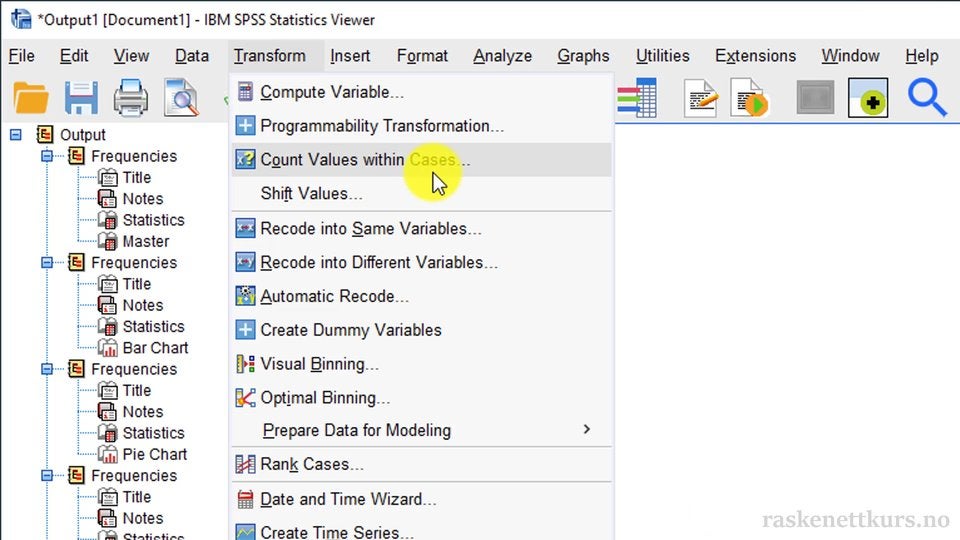 Deskriptiv statistikk - Univariat analyse i SPSS | Raske Nettkurs