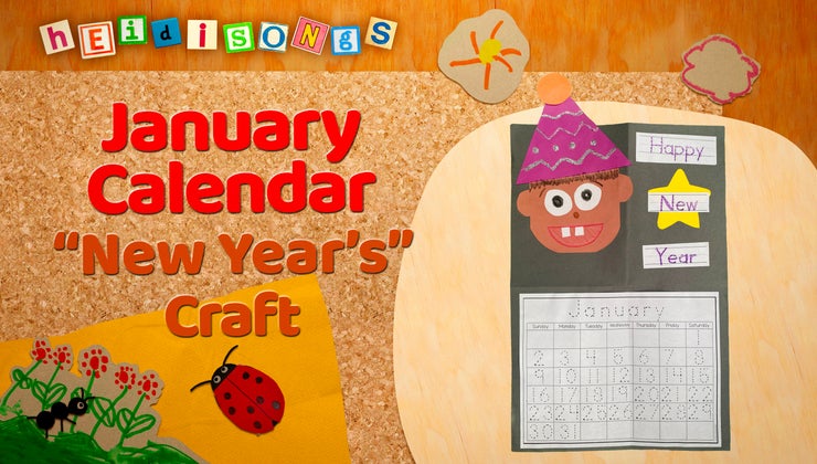 HeidiSongs | January Calendar Craft - Crafts with Miss Kim