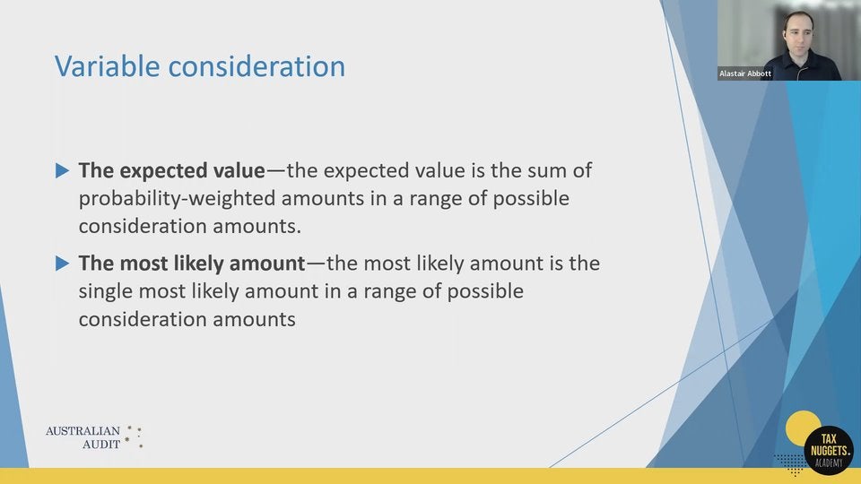Replay: Rev Recognition Pt 1 (AASB 15) - Tax Nuggets Academy | Tax ...