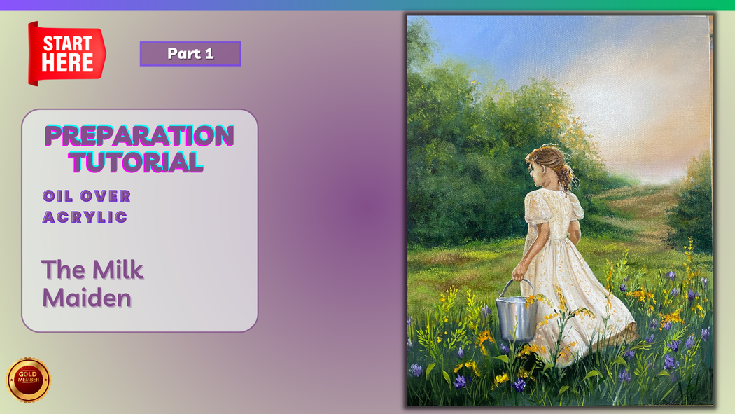 The Milk Maiden (oil over acrylic) (£18.99 GBP)