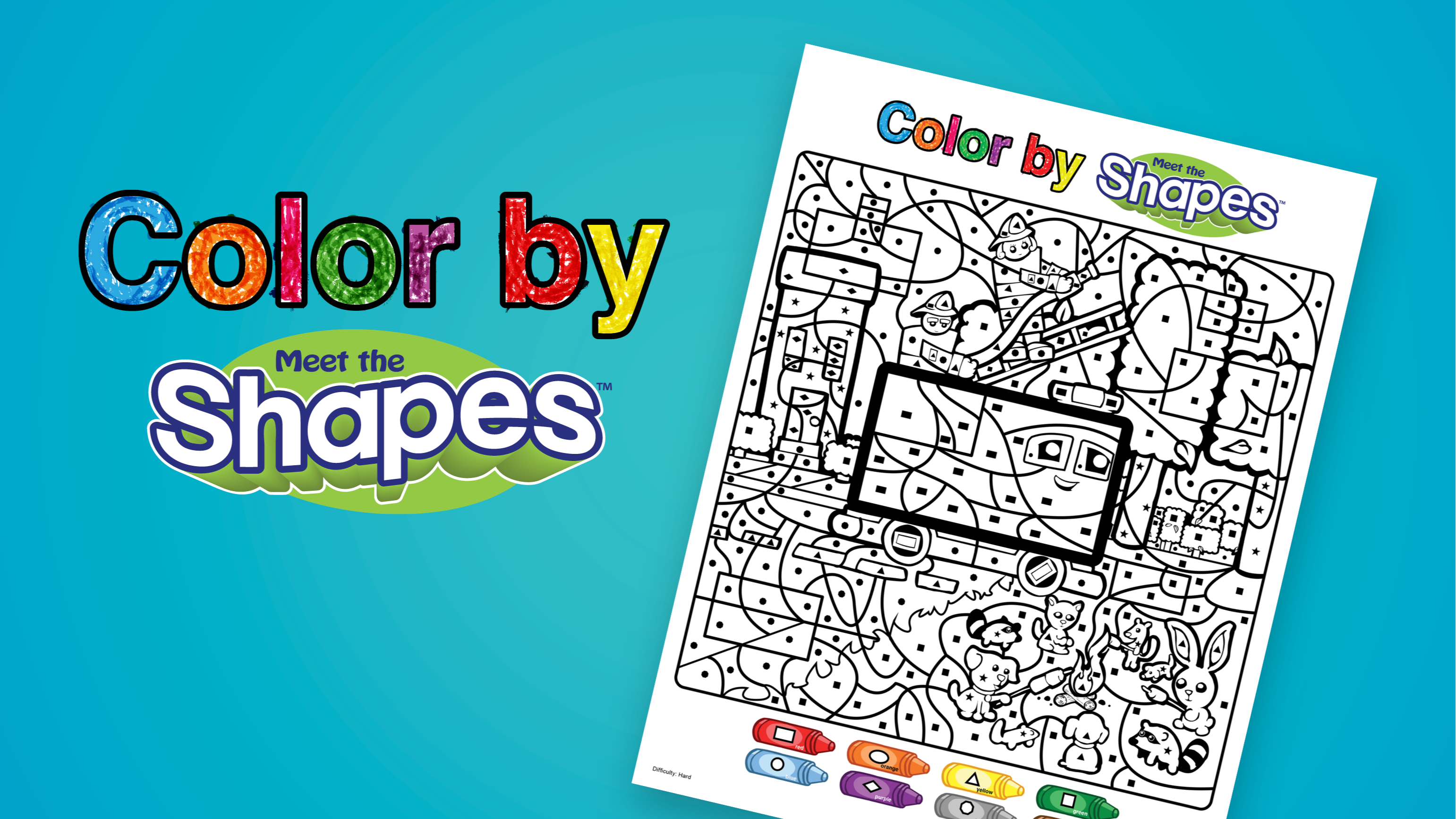 Kids Club | Color By Shapes "Rectangle"
