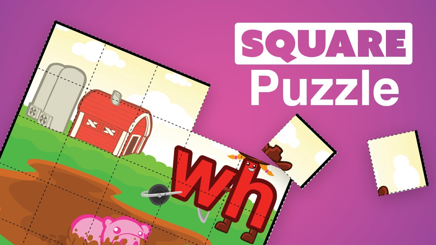 Kids Club | Square Puzzle "wh"