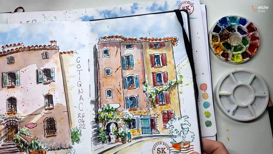 Loose Urban Scenes, Simplified: Ink & Watercolour