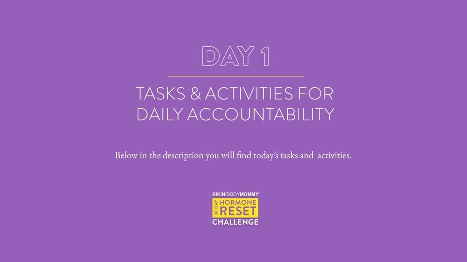 DAY 1: Daily Tasks And Activities