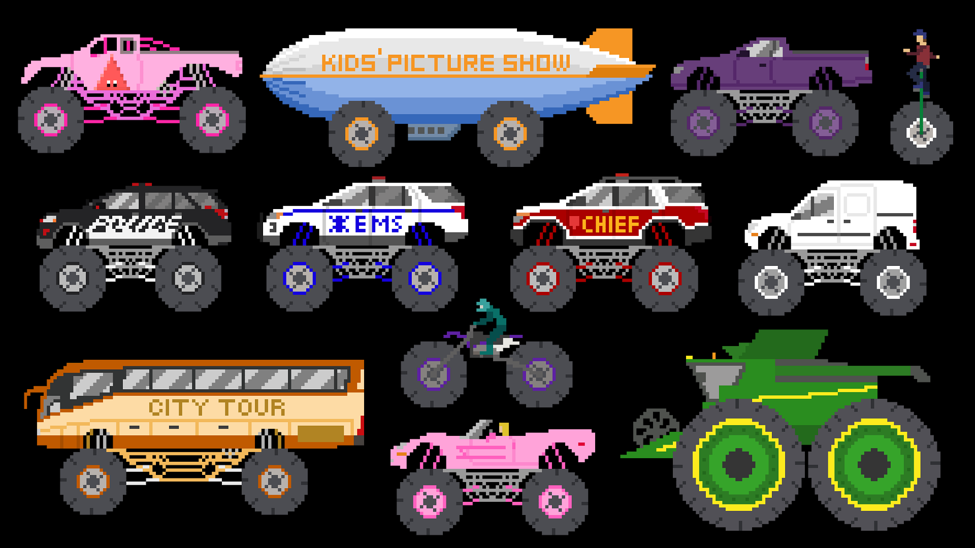 Monster Vehicles Playlist | The Kids' Picture Show