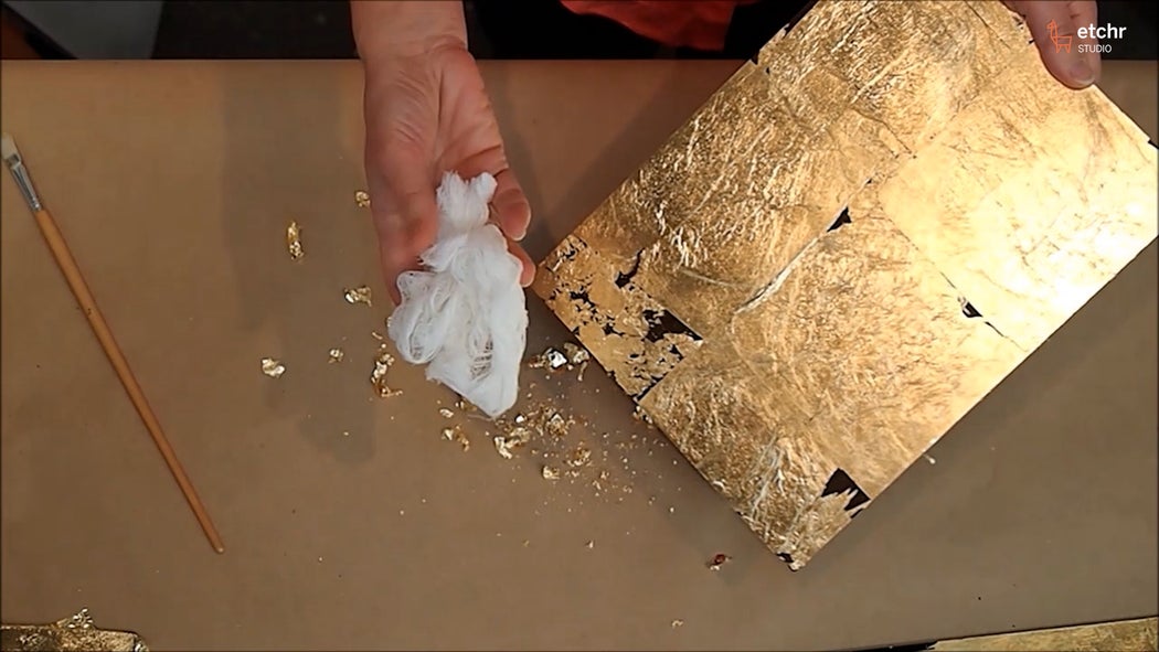 How to Gold Leaf and Acrylic Painting: Ideas Over Gold Leaf