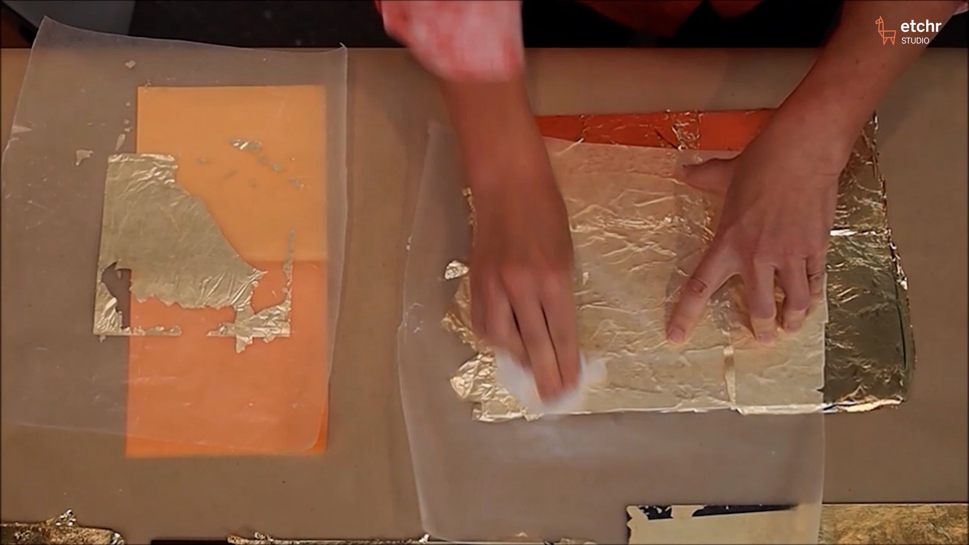 How to Gold Leaf and Acrylic Painting: Ideas Over Gold Leaf