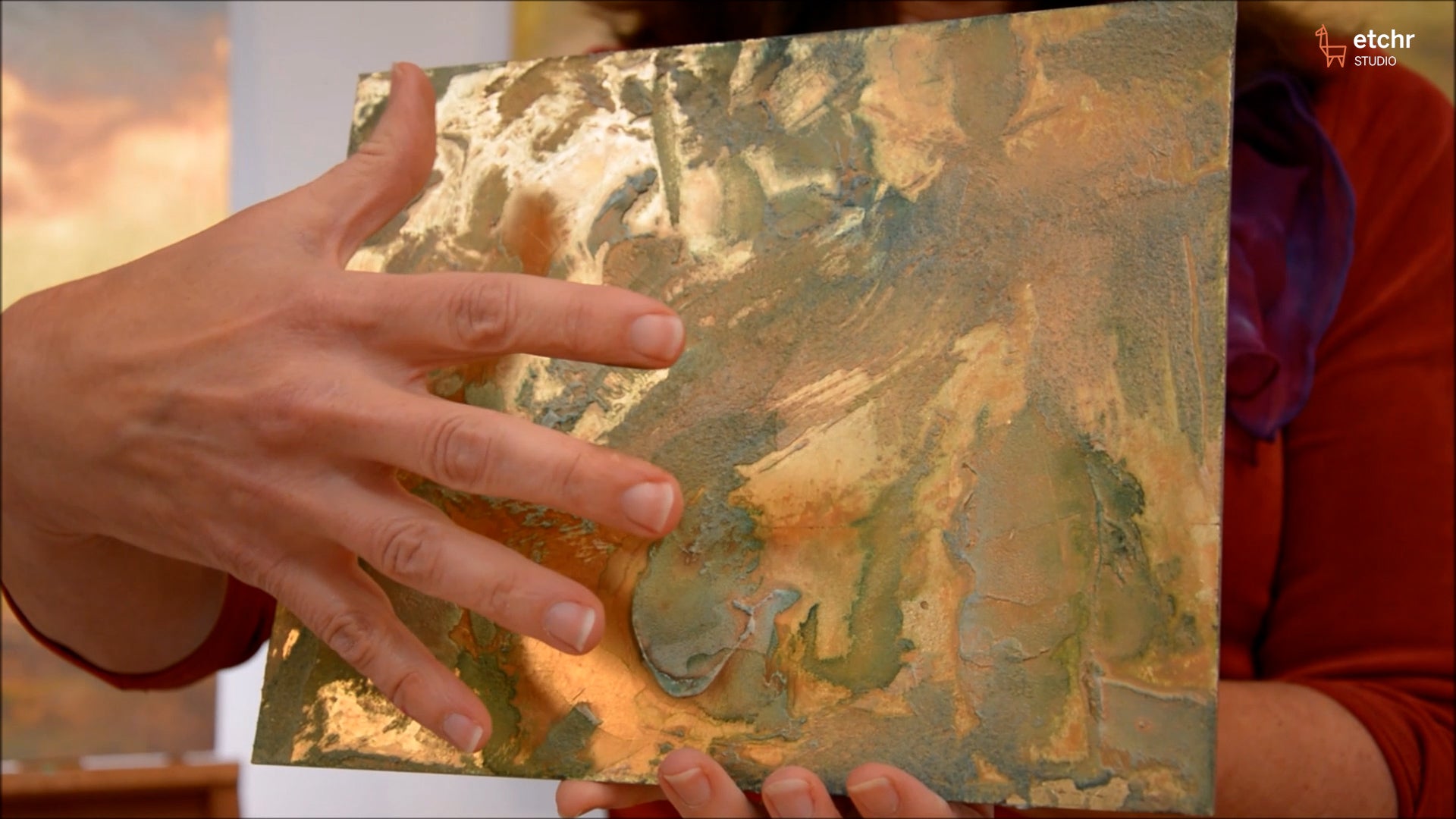 How to Gold Leaf and Acrylic Painting: Ideas Over Gold Leaf
